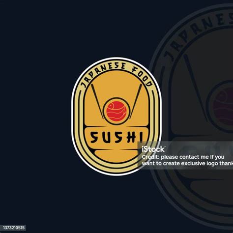 초밥과 젓가락 로고 벡터 일러스트 템플릿 아이콘 그래픽 디자인 일식 식품 롤 표지판 또는 배지와 레스토랑 이나 비즈니스 바 및 카페에 대 한 기호 건강한 식생활에 대한 스톡