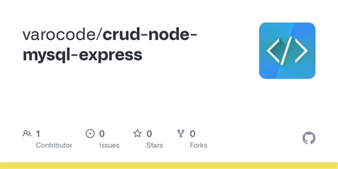 github varocode crud node mysql express