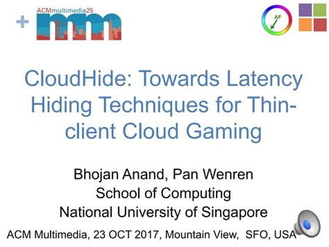 Cloudhide Towards Latency Hiding Techniques For Thin Client Cloud