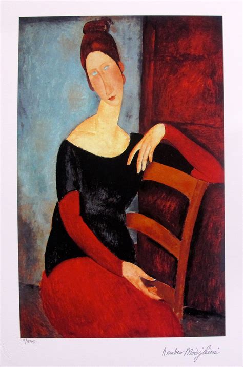 Amedeo Modigliani The Artists Wife 1918 Limited Edition Giclee 16 X