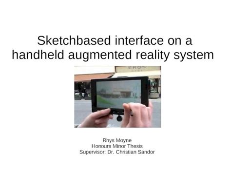 Ppt Sketchbased Interface On A Handheld Augmented Reality System Dokumen Tips