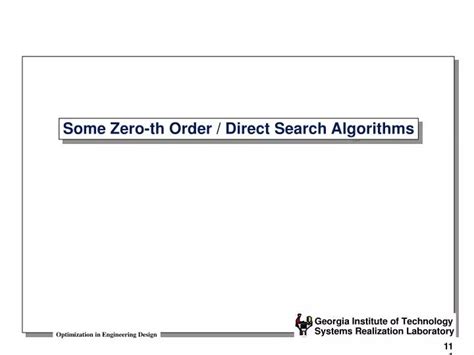 Ppt Some Zero Th Order Direct Search Algorithms Powerpoint