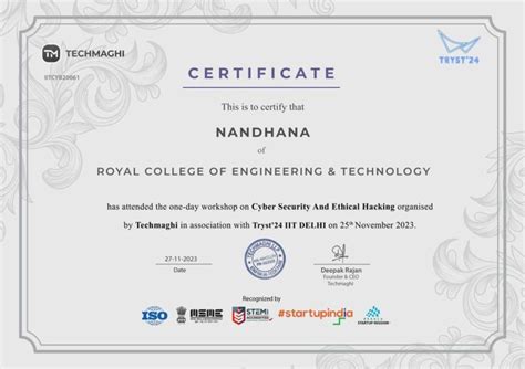 nandhana biju nair on linkedin 📍this is the iit certificate🎀 for the