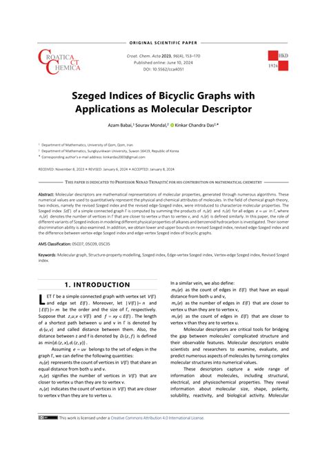 Pdf Szeged Indices Of Bicyclic Graphs With Applications As Molecular Descriptor