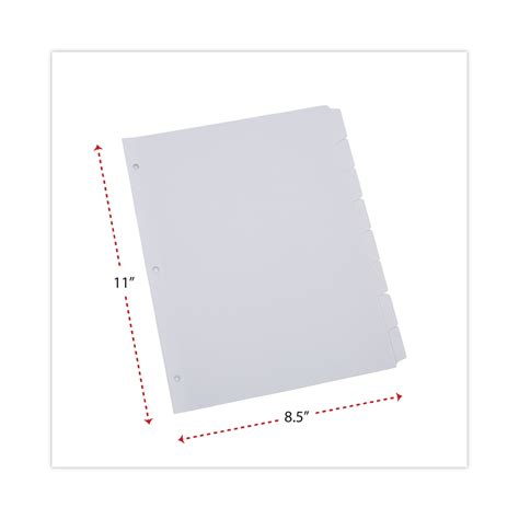 Universal Deluxe Write On Erasable Tab Index Tab X White White Tabs Set