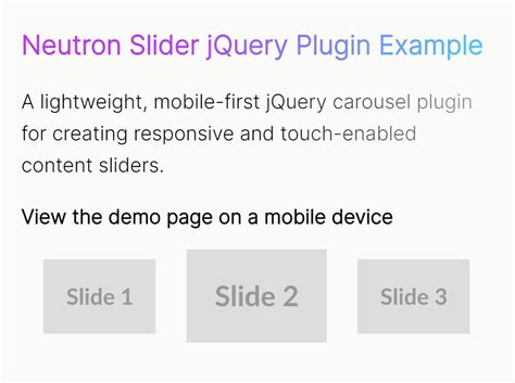 Jquery Slider Plugins Page 1 Jquery Script