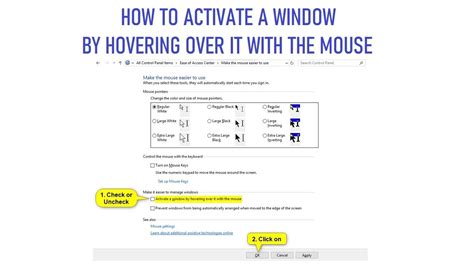 How To Activate A Window By Hovering Over It With The Mouse Computer Tech Tips Tricks
