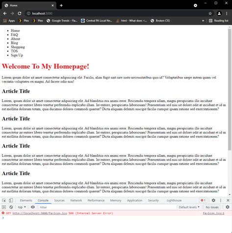 Browser Parses Ejs Correctly But Terminal Is Giving Reference Errors On