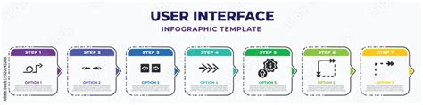 User Interface Infographic Design Template With Right Loop Arrow Two Arrows Pointing Right And