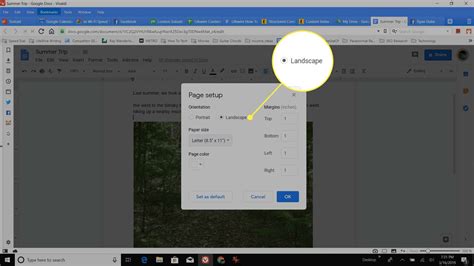 How To Make Google Docs Landscape