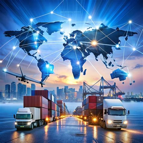 Logistics And Transportation Network Distribution Of Container Cargo Ui