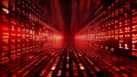 Microchip With Binary Data In 3d Rendering Illuminated By A Circuit