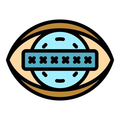 Premium Vector Eye Password Icon Outline Eye Password Vector Icon Color Flat Isolated