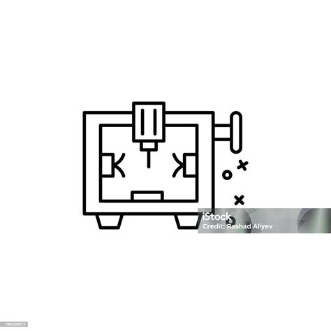 3d 프린터 플라스틱 엔지니어링 아이콘입니다 제조 의 요소 가방에 대한 스톡 벡터 아트 및 기타 이미지 가방 개념 건설 기계류 Istock