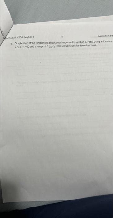 Kathemalics 30 2 Modula 4 C Graph Each Of The