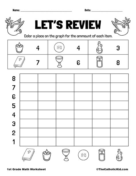 1st Grade Math Review Worksheet