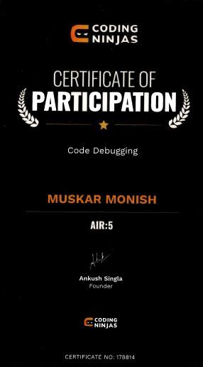 Monish Muskar On Linkedin Programming Debugging Codingninjas