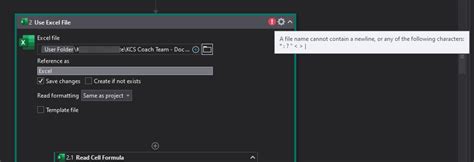 Use Excel File Activity Mainxaml A File Name Cannot Contain A Newline