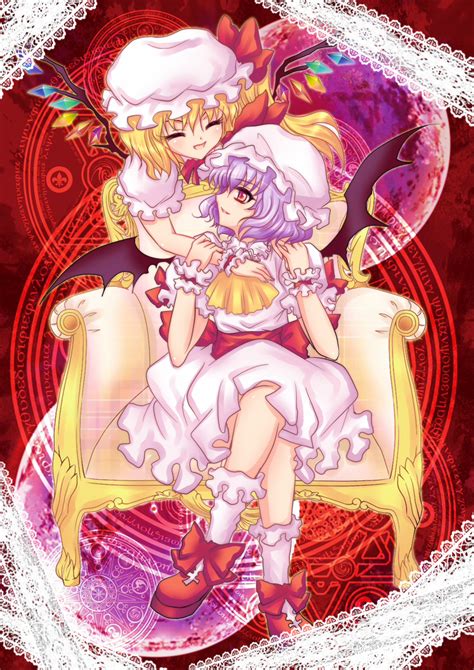 Remilia Scarlet And Flandre Scarlet Touhou Drawn By Riyun Halodark