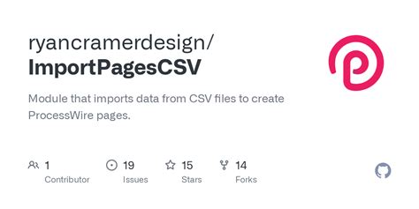 Github Ryancramerdesignimportpagescsv Module That Imports Data From Csv Files To Create