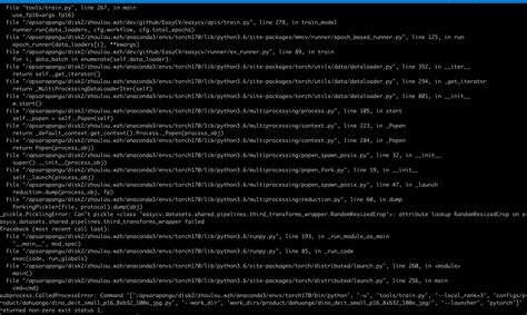 Pickle PicklingError Can T Pickle Attribute Lookup RandomResizedCrop On Easycv Datasets