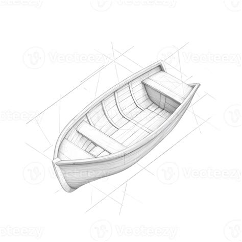 A Detailed Illustration Of A Small Boat Showcasing Its Interior And Design 54847187 Png