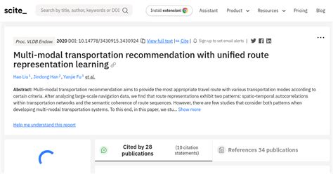 multi modal transportation recommendation with unified route representation learning [scite