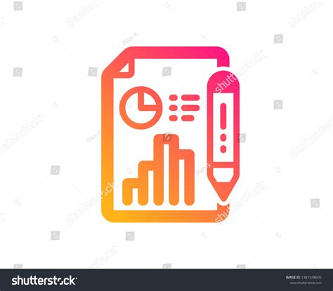 Report Document Icon Column Graph Sign Stock Vector Royalty Free 1381548605 Shutterstock