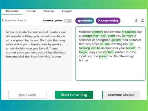 Tekst Herschrijven Zinnen Herschrijven Gratis Online