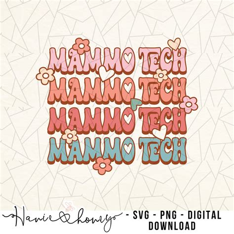 Mammo Tech Png Groovy Mammography Tech Png Retro Boho Png Retro