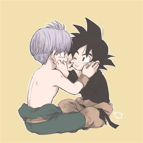 trunks and son goten dragon ball and 1 more drawn by ayata haikyu