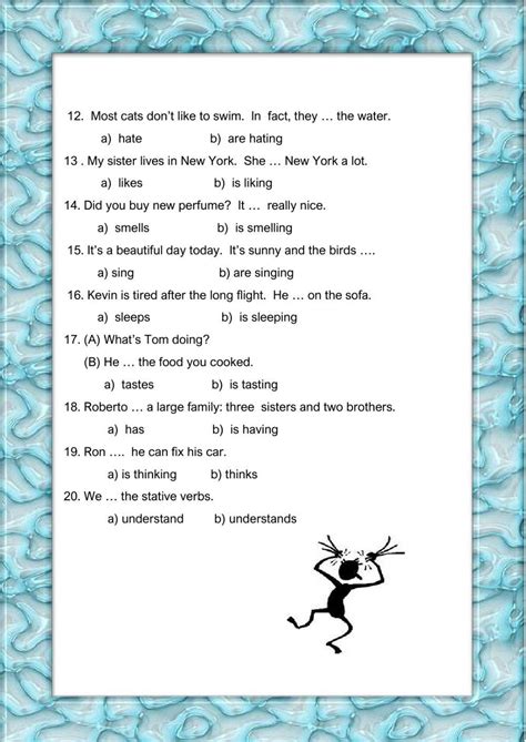 Stative Vs Acti Free Interactive Worksheets 6167173