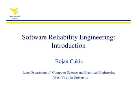 software reliability engineering introduction slides seng 691d