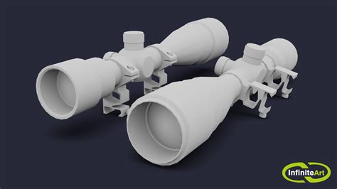 Artstation Sniper Scope Game Assets