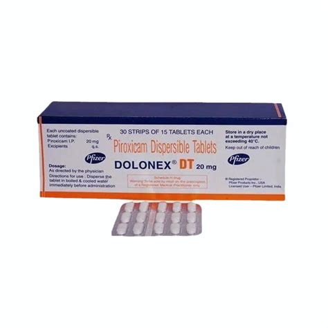 Dolonex Dt 20mg Tablet Uses Price Side Effects Substitute