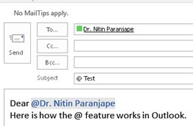 How To Use Mention In Outlook