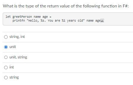 Solved What Is The Type Of The Return Value Of The Following Chegg Com