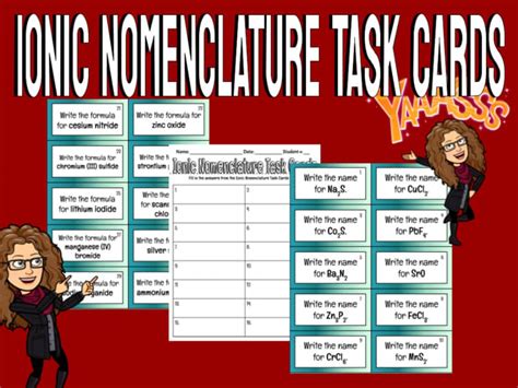Ionic Nomenclature Task Cards By Teaching Chemistry In Pa Tpt