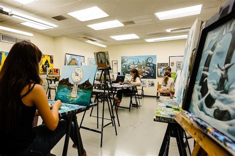 Art Classroom With Students Fully Immersed Premium Ai Generated Image