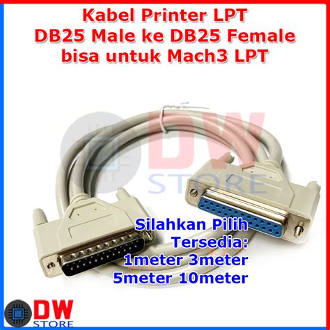 Jual Kabel DB25 LPT Printer Paralel DB25 Male Female Untuk Board Mach3 LPT Shopee Indonesia