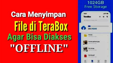 Cara Menyimpan File di TeraBox Agar Bisa Diakses Offline - YouTube