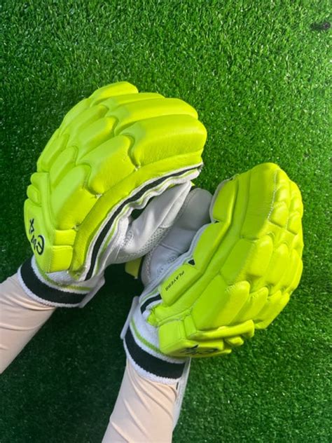 e4 players neon green batting gloves cricketzoneusa