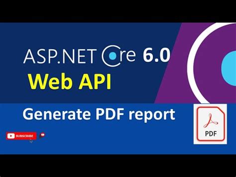 How To Generate PDF Report In ASP NET Core 6 0 Web API YouTube