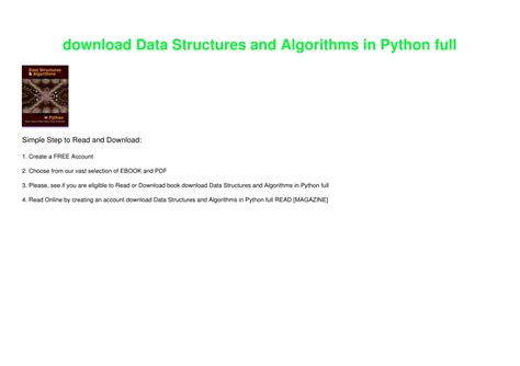 Ppt Download Data Structures And Algorithms In Python Full Powerpoint