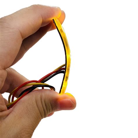 Vp10061 Bendable Led Slim Light With 3m Adhesive Tape Amber 10 30v Value Plus