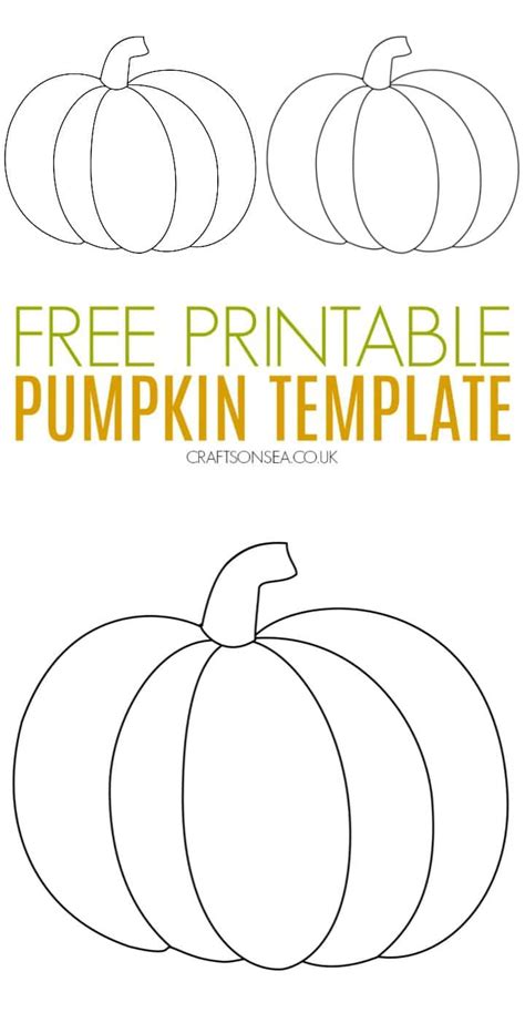 Pumpkin Template Free Printable Crafts On Sea