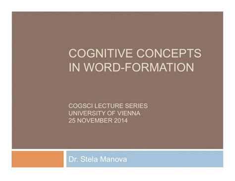 pdf cognitive concepts in word formation concepts defined in