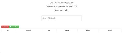 Aplikasi Barcode Absensi Event Dengan PHP MySQL Dan Bootstrap Hakko Blog S
