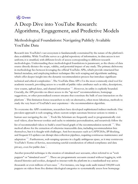 A Deep Dive Into Youtube Research Algorithms Engagement And