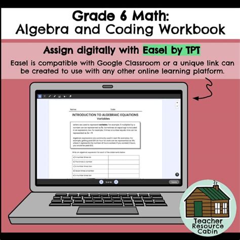 Grade 6 Algebra And Coding Workbook Ontario Math By Teacher Resource